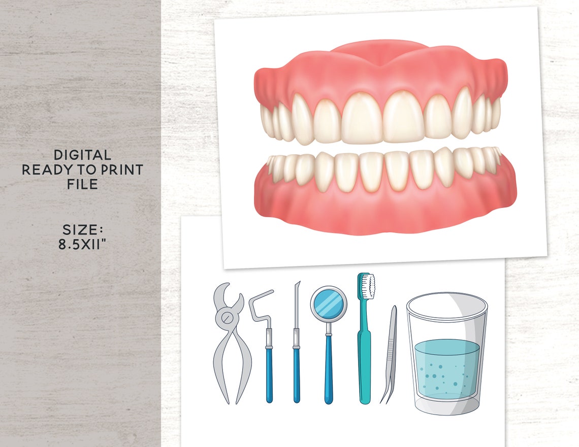 Tooth Brushing Dentist Learning Printable // Dental Unit Study ...