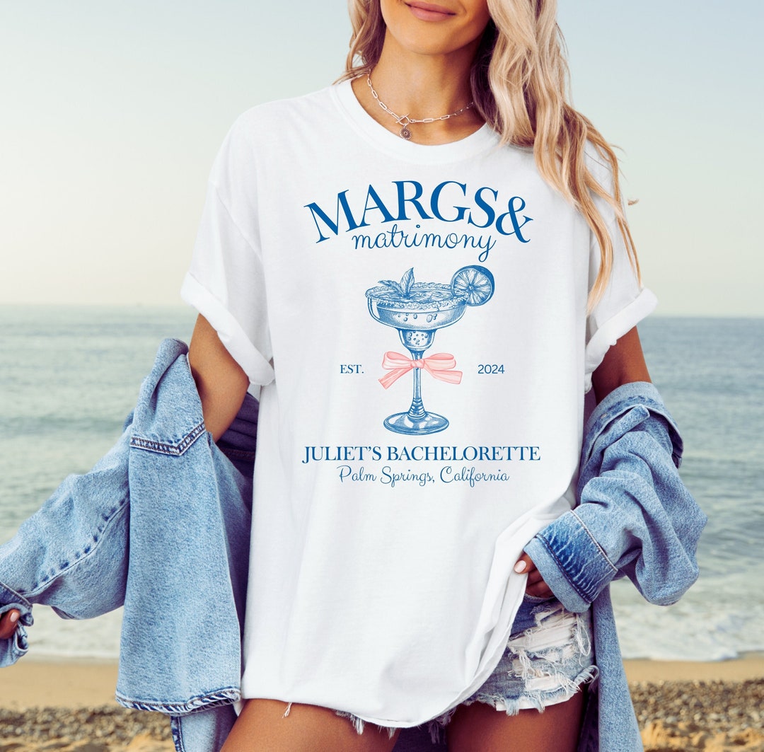 Margs and Matrimony Bachelorette Shirt Personalized Bach Bridal Tee ...