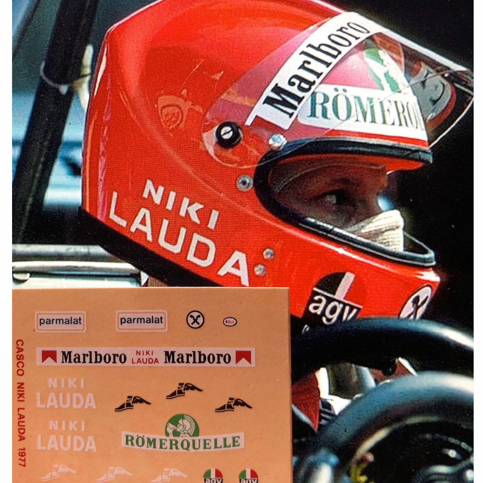 Decals 1.12 Casco Helmet Niki Lauda Ferrari 1977 FDS - Etsy UK