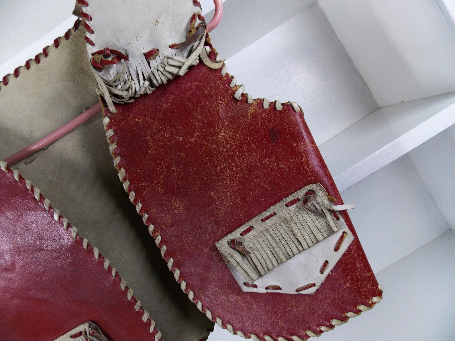 Vintage Leather Fringe Child Cowboy Vest Pretend Play Toys Needs ...