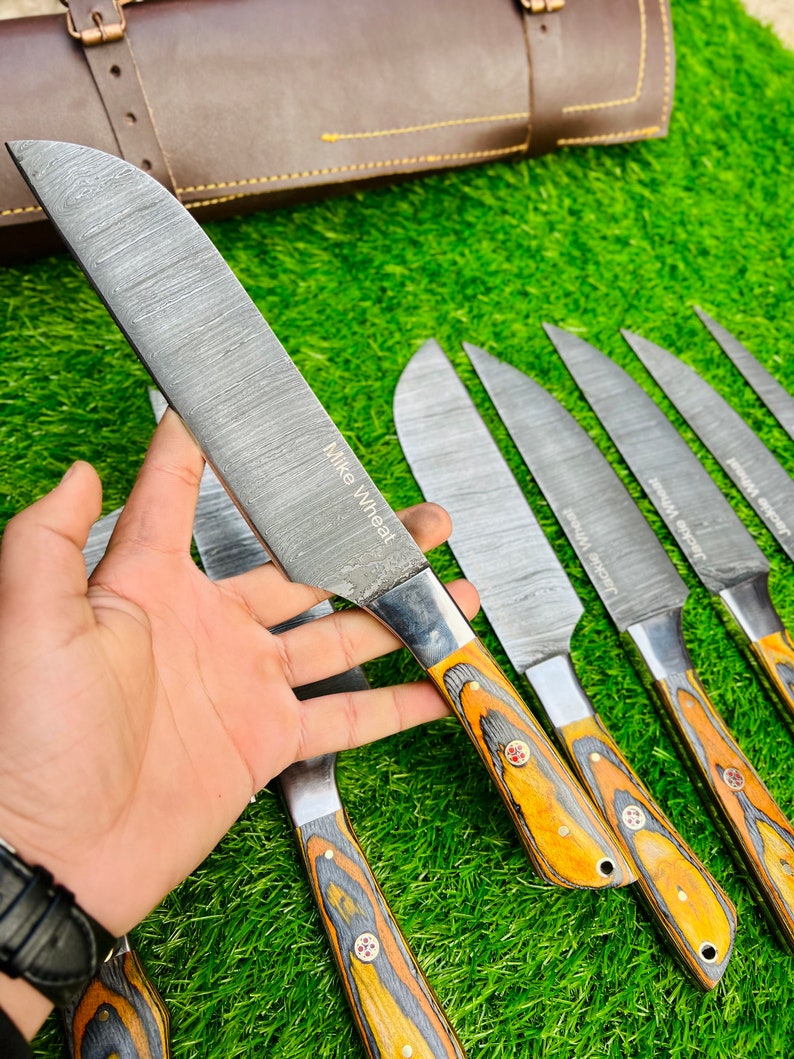 AE108 Custom Handmade Damscus Steel Hand Forged Kitchen - Etsy