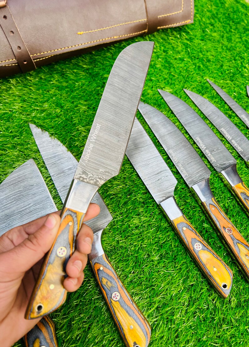 AE108 Custom Handmade Damscus Steel Hand Forged Kitchen - Etsy