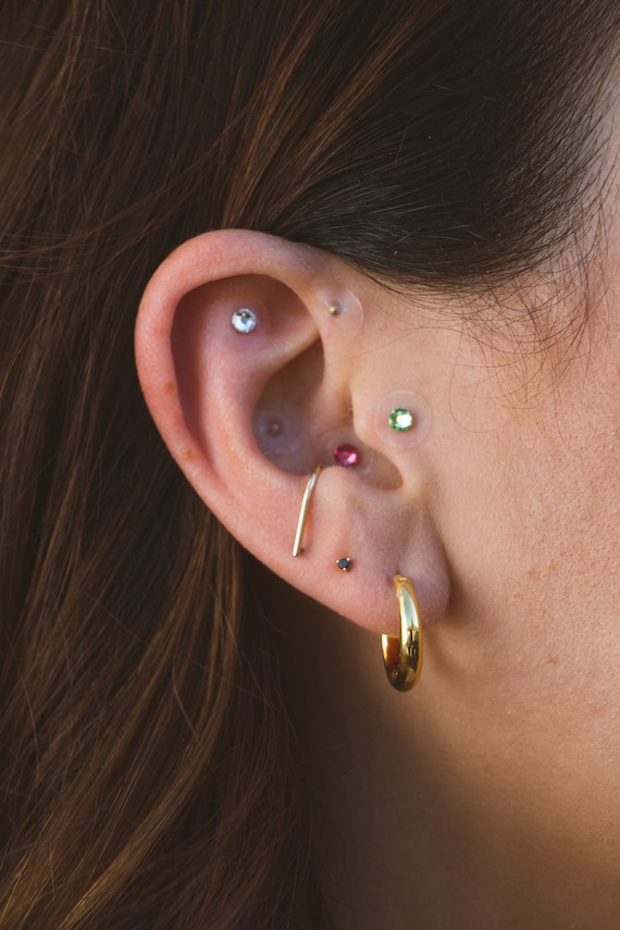 24k Gold Ear Seeds With Jewelry Pouch - Etsy