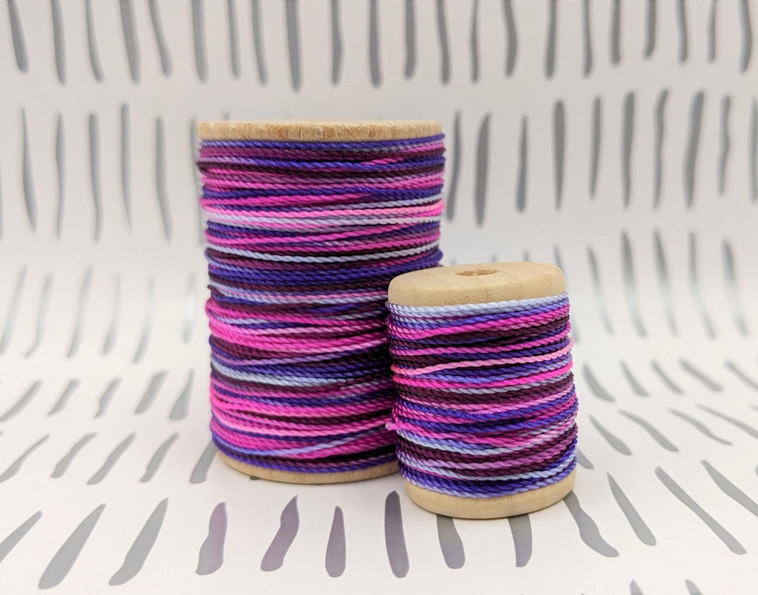 Neon Night Variegated Nylon Crochet Thread Hand-dyed - Etsy