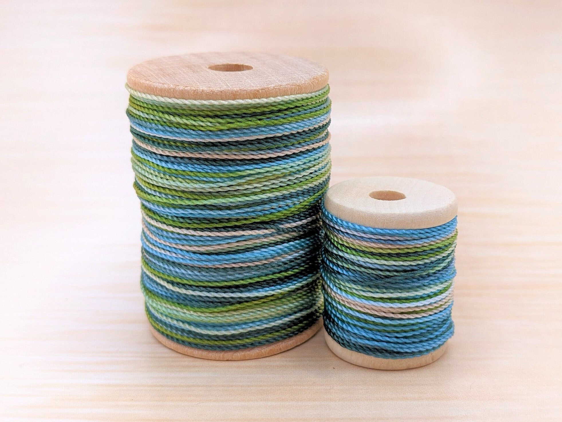 90s Neon Variegated Nylon Crochet Thread Hand-Dyed — The Reed Lab