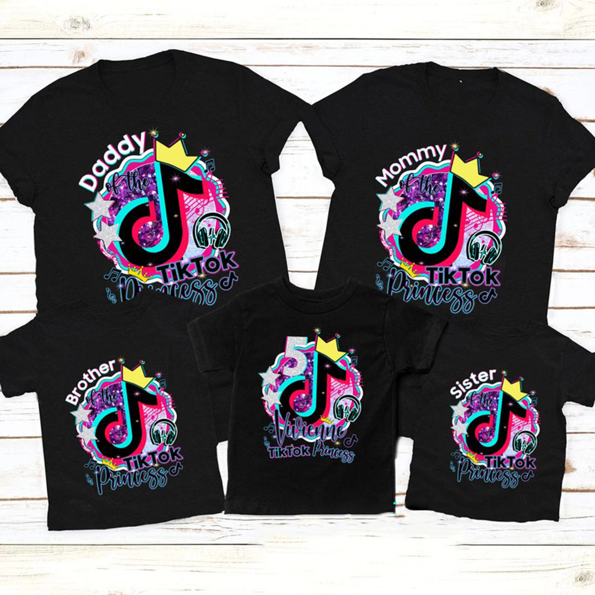 Personalized Tik-Tok Matching Family Birthday Girl Shirt | Etsy