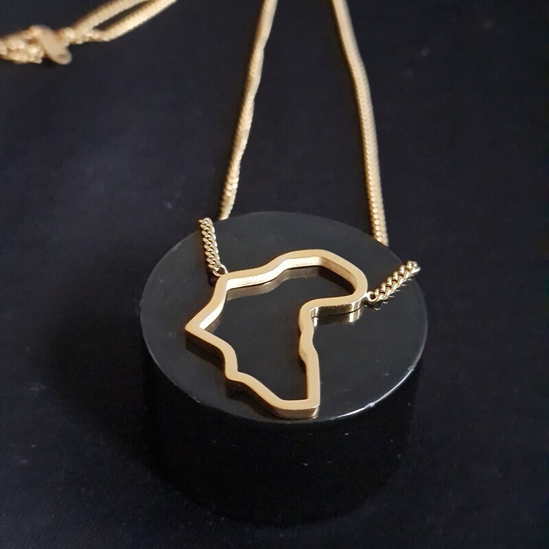 Africa Map Necklace - Etsy