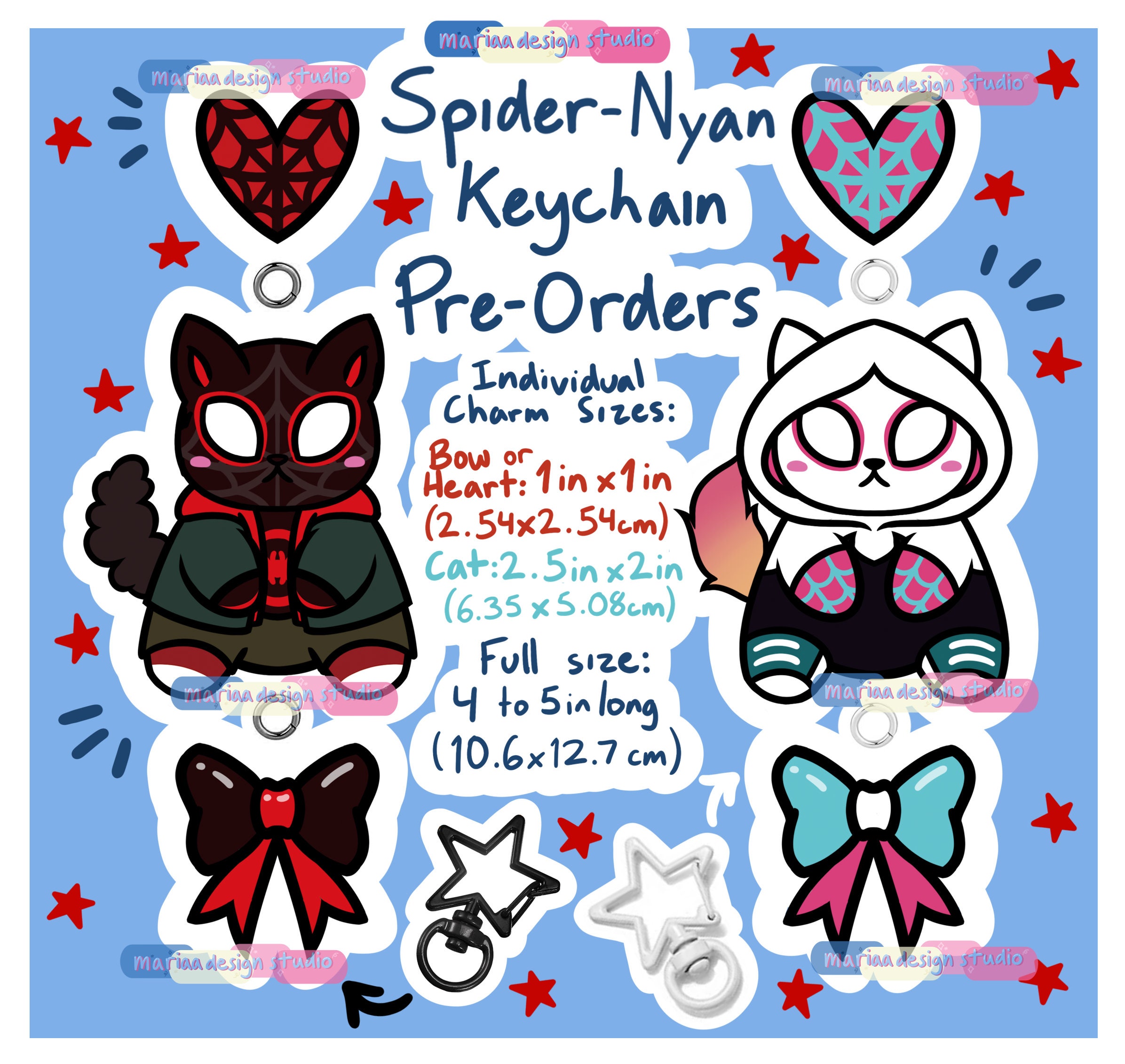 Spider-nyan Acrylic Keychain | Kawaii Spider Verse Charm - Etsy