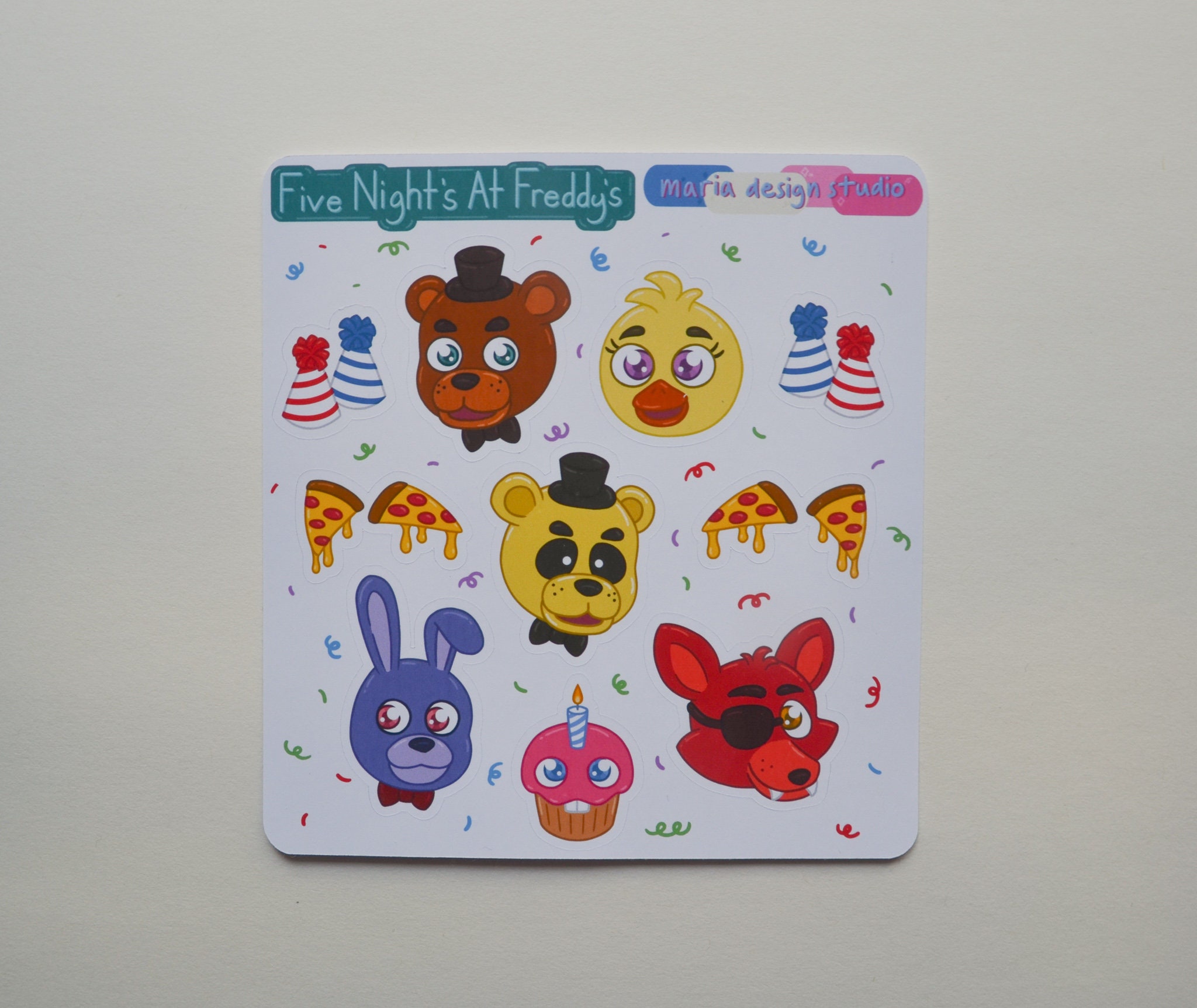 Five Nights At Freddy's Sticker Sheets FNAF Stickers | Etsy