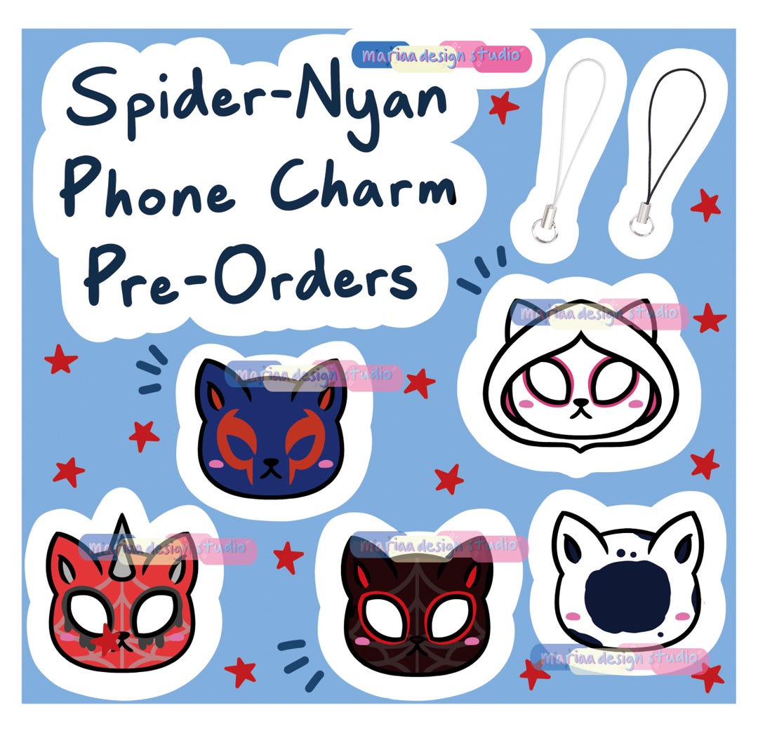 In-stock Available Spider-nyan Phone Charm Pre-orders ATS.V Spiders Mar ...
