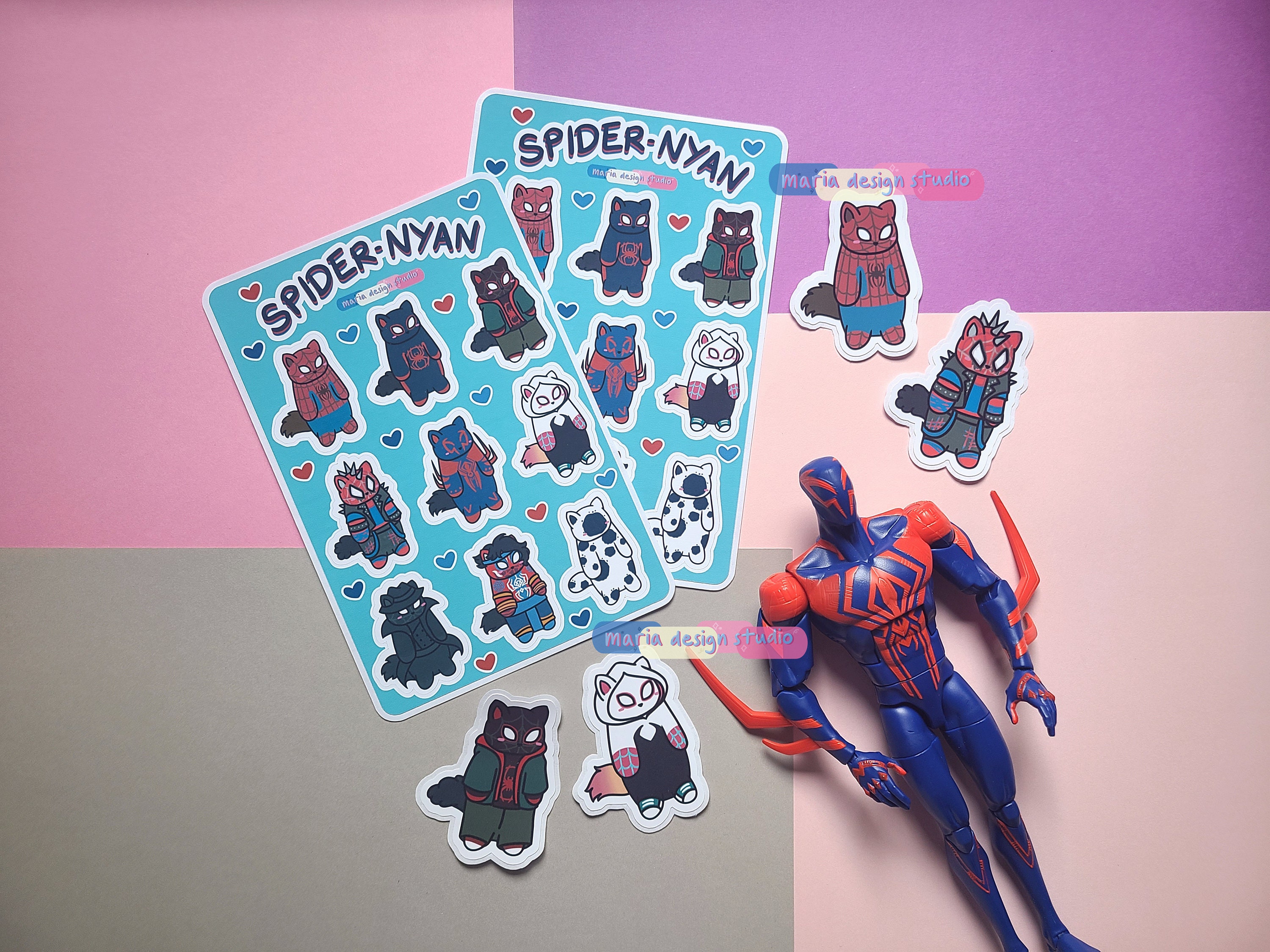 Spider-nyan Sticker Sheet ATSV Spider Guy Spider Guy - Etsy