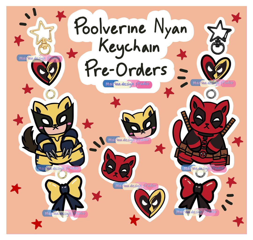 3 Days Left Poolverine Nyan Keychains Pre-orders Mar Vel Charm Kawaii ...