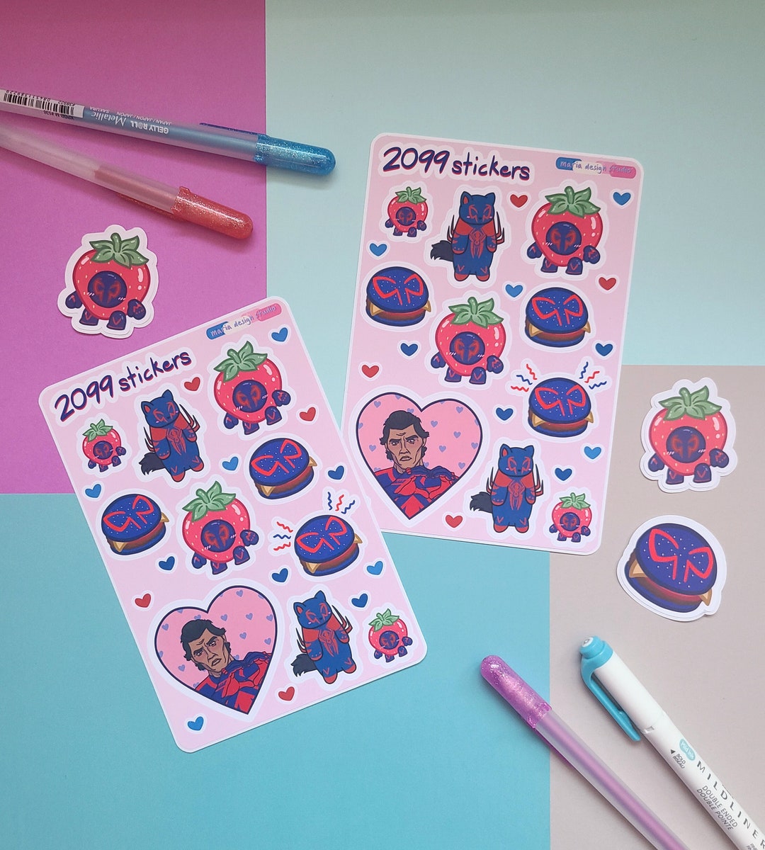 2099 Sticker Sheet | ATS.V Spider Guy | Spider Guy Stickers | Laptop ...