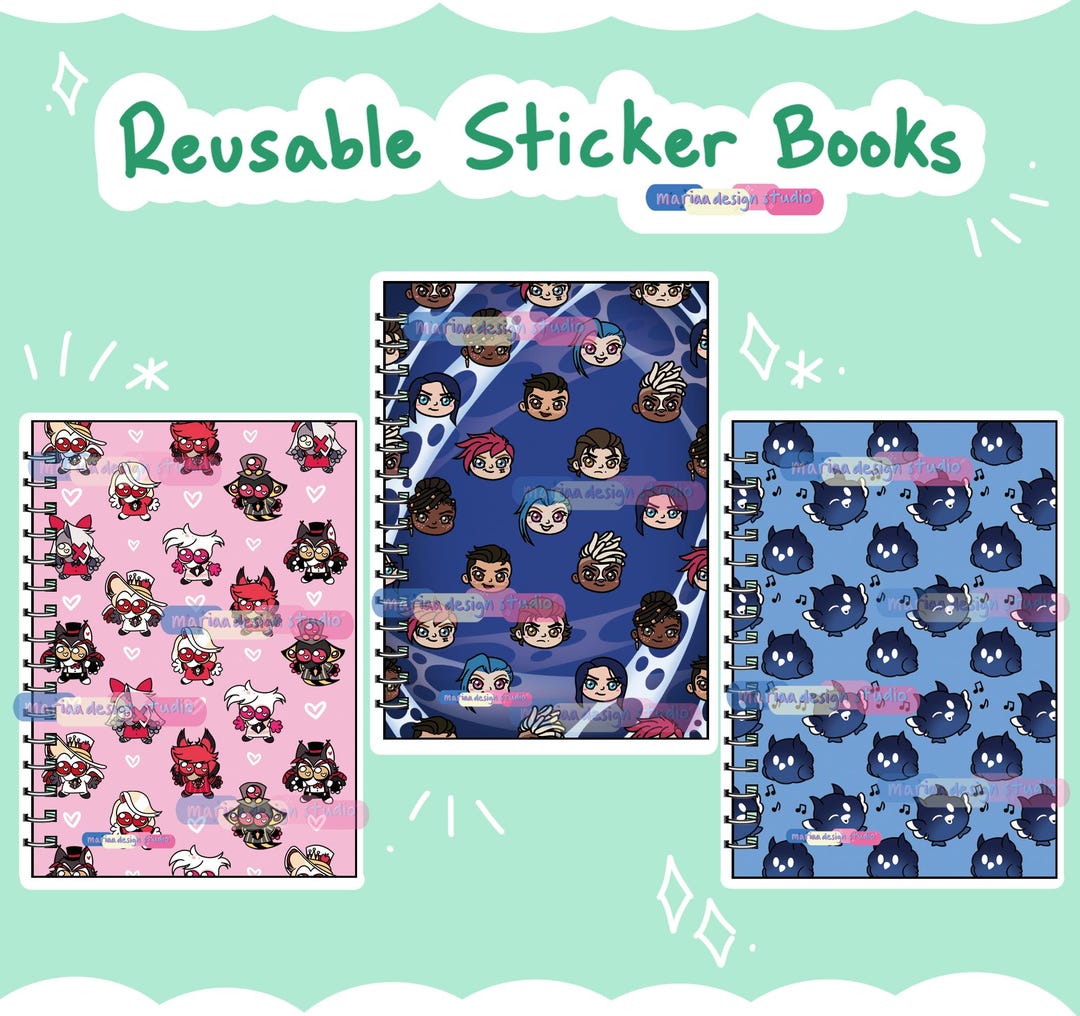 Pre-order Reusable Sticker Book Multifandom Sticker Collecting Book ...