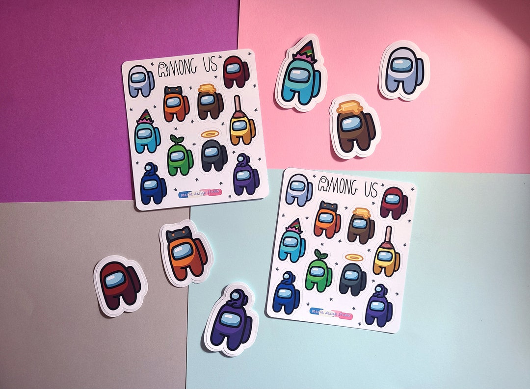 Sus Creature Sticker Sheet | Imposter Game | Laptop Sticker | MacBook ...