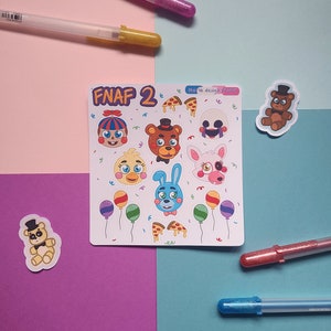 FN.AF Sticker Sheets | FNAF Stickers | Sister Location | Freddy Bear ...