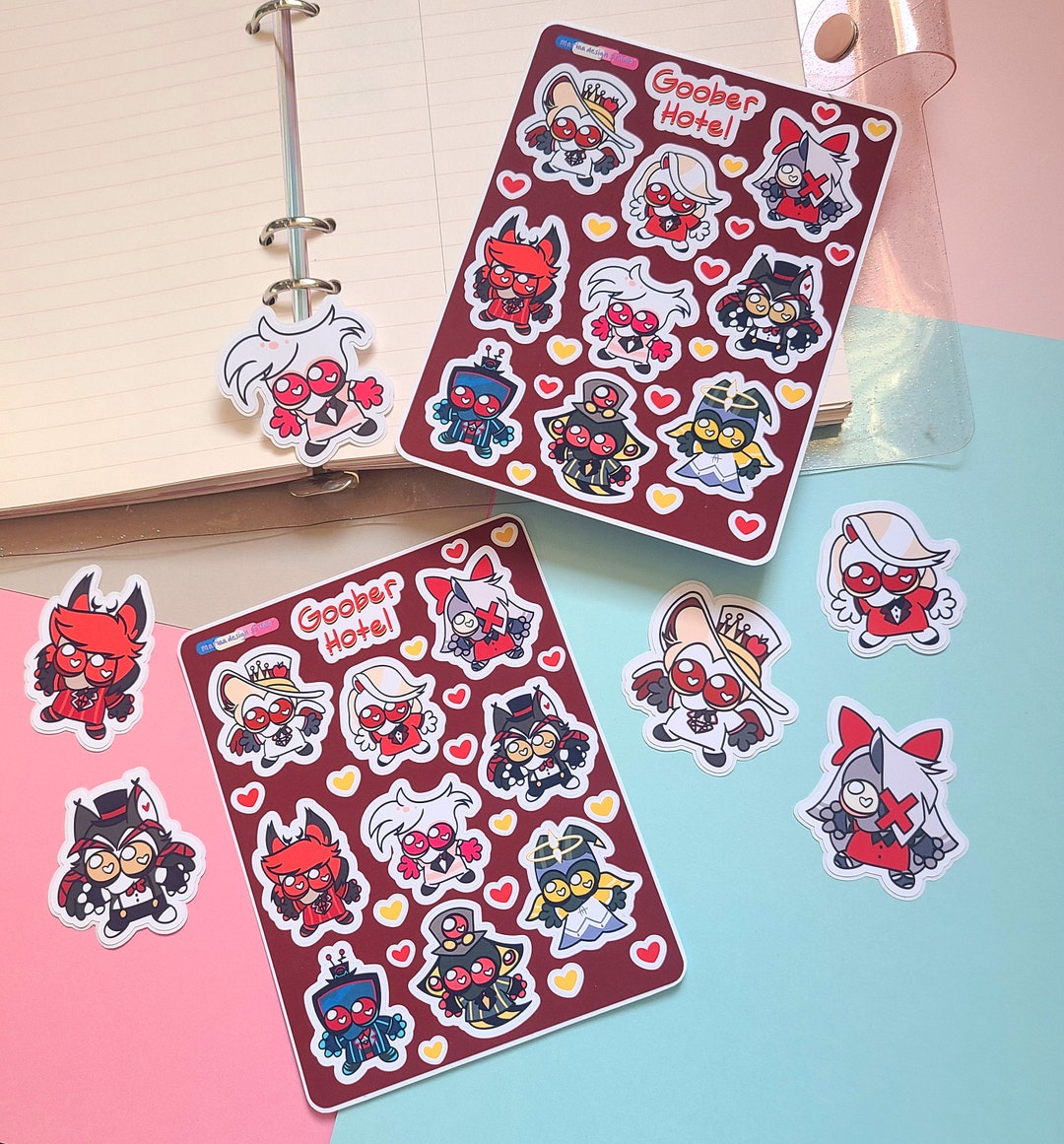 Goober Hotel Sticker Sheet | Laptop Stickers | Kawaii Stickers | Funny ...