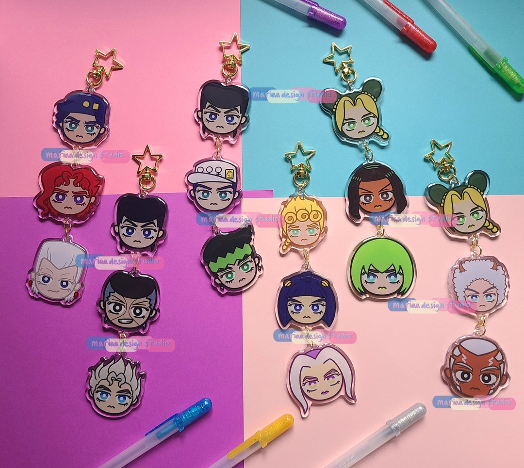 Anime Acrylic Keychain | Bizarre Anime Charm, Itabag Accessory - Etsy