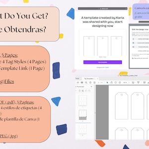 Printable Canva Standard Tag Template for 2x4 Inch Tags, Hang Tag ...