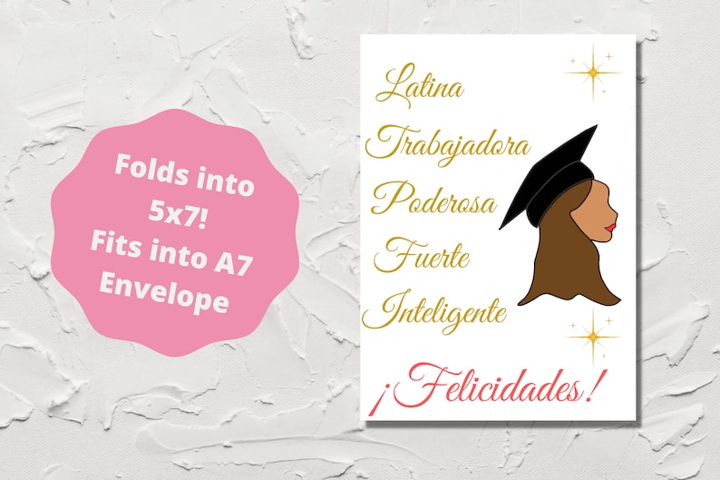 Digital, Downloadable, Printable Latina Graduation Card Class of 2021 ...