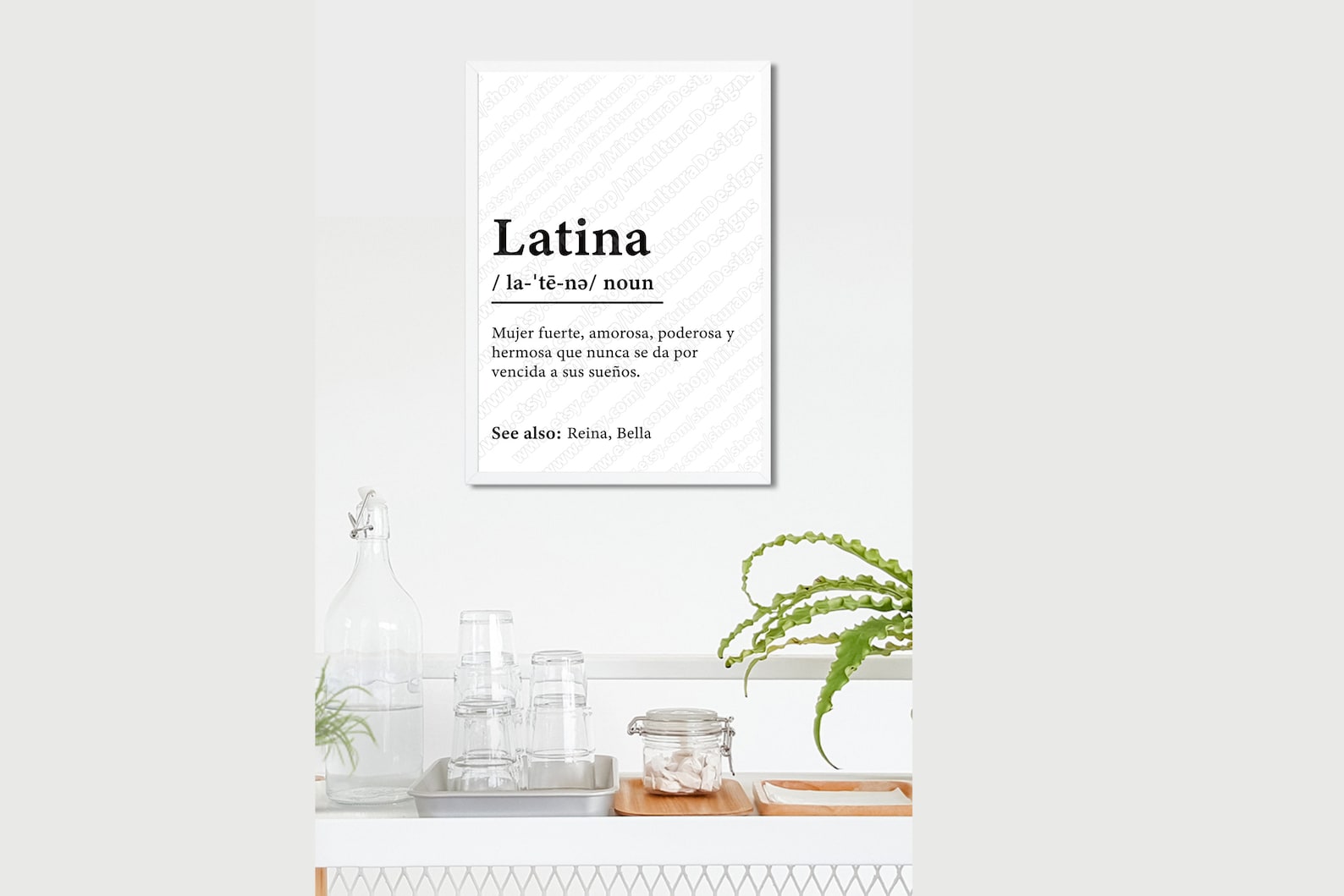 Latina Definition Wall Art - Printable Wall Art Digital Download and ...