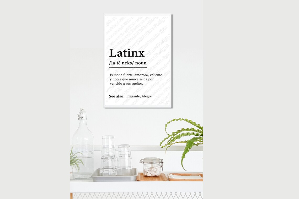 Latinx Definition Wall Art Printable Downloadable Boho Wall - Etsy