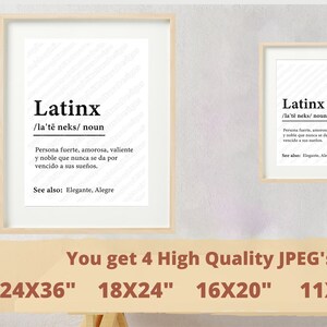 Latinx Definition Wall Art - Printable Downloadable Boho Wall Art ...
