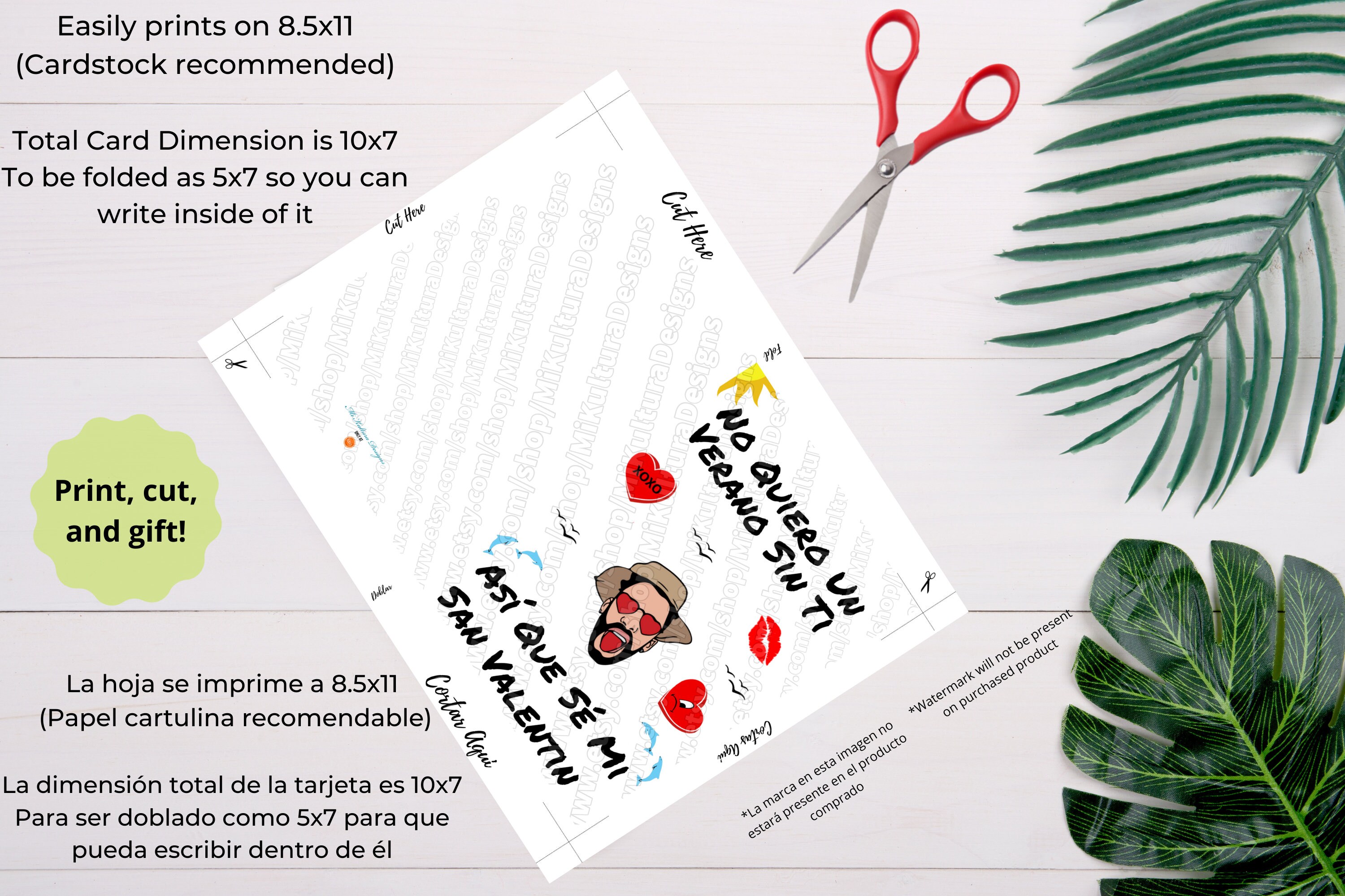 Bad Bunny Valentines Day Card - Un Verano Sin Ti Tarjeta De San ...