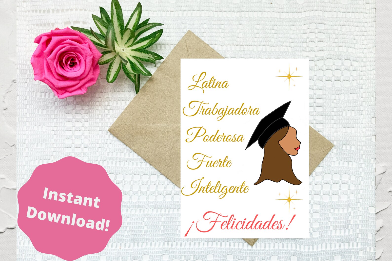 Digital, Downloadable, Printable Latina Graduation Card Class of 2021 ...