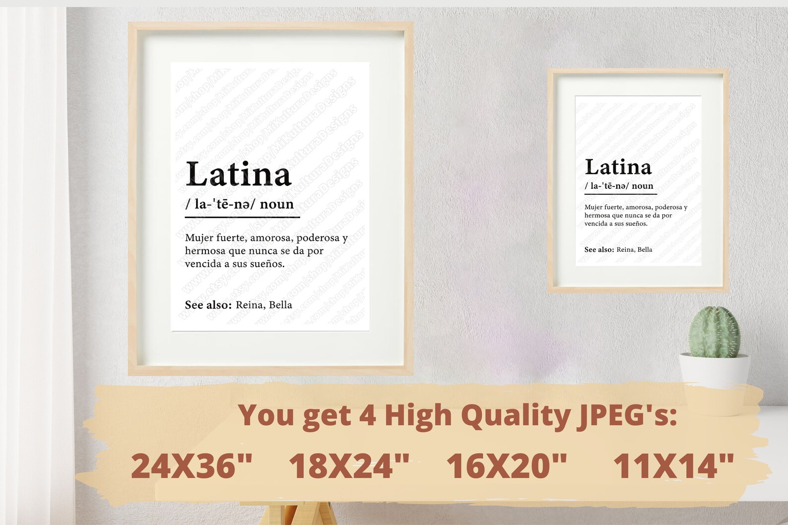 Latina Definition Wall Art - Printable Wall Art Digital Download and ...