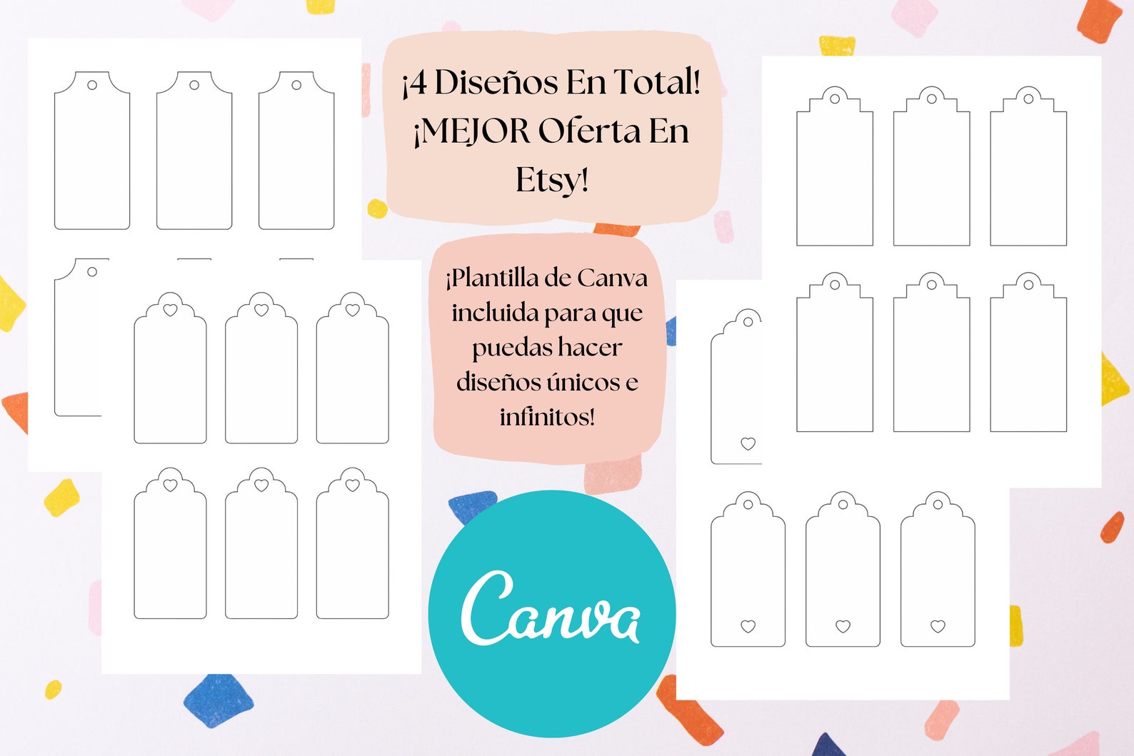 Printable Canva Elegant Tag Template for ~2x4 Inch Tags, Hang Tag ...