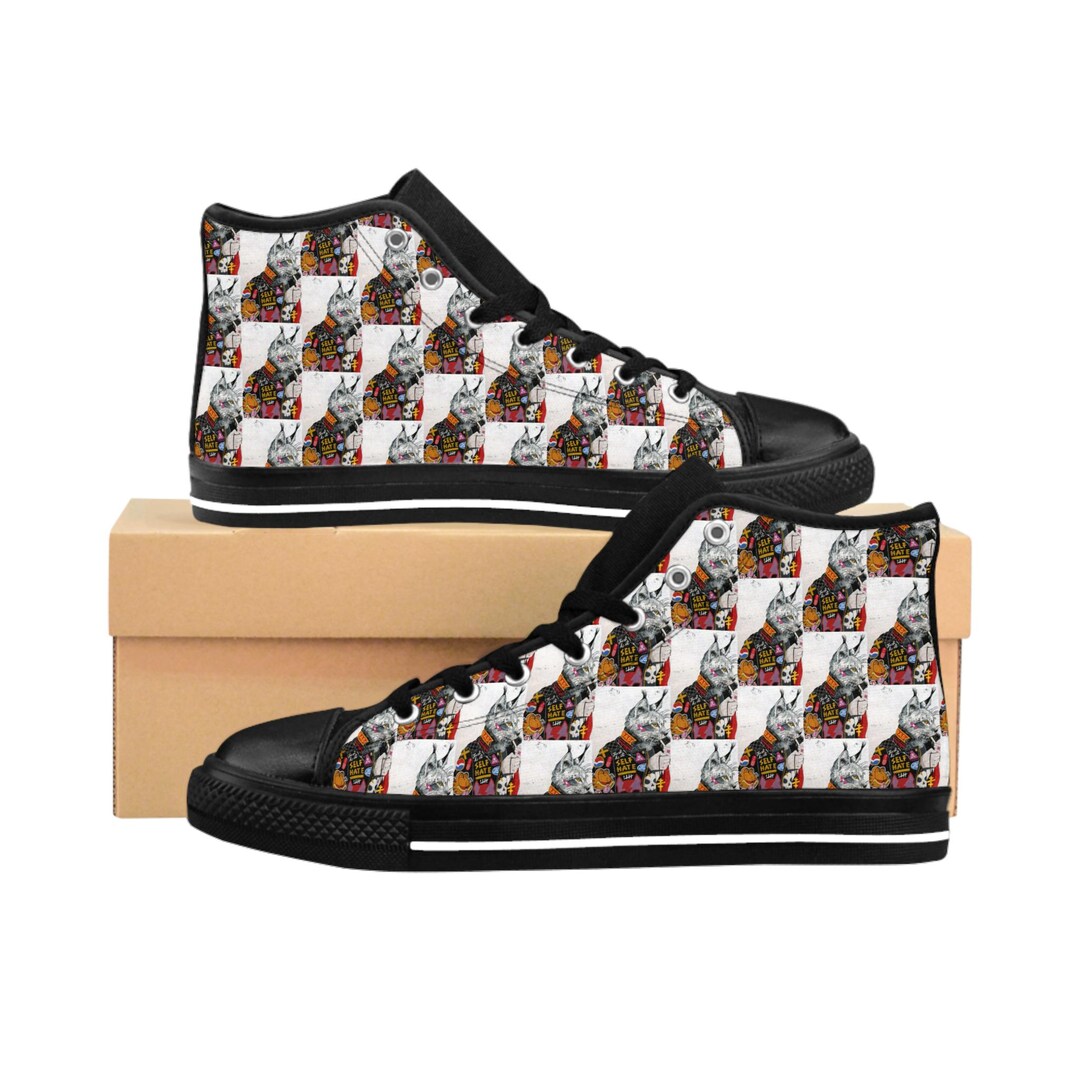 High Top Retro Cats Sneakers, Women's Classic Hight-top Shoes - Etsy