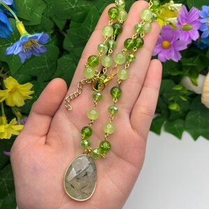 Forest Necklace, Crystal Jewelry, Cottagecore, Jewelry, Necklace ...