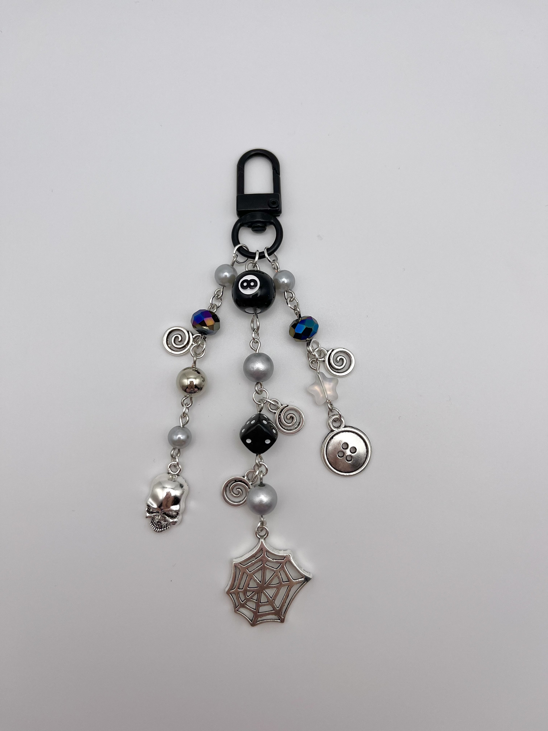 Wybie Keychain, Safety Pin Keychain, Beaded Keychain, Charm Keychain ...