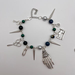 The Beldam and Coraline Bracelet, the Beldam Keychain, Beaded Keychain ...