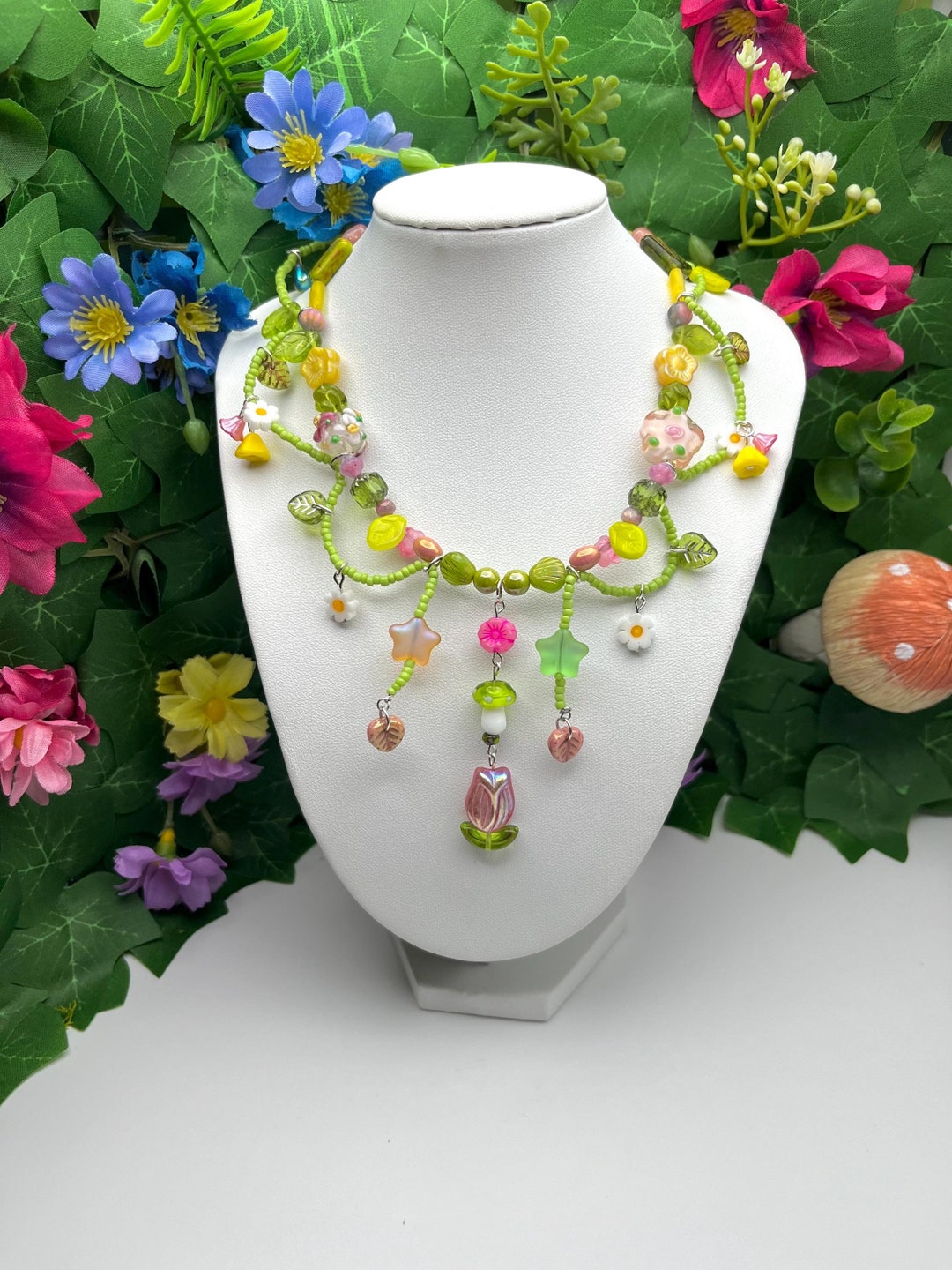 Spring Season Necklace, Cottagecore, Jewelry, Necklace, Grunge ...