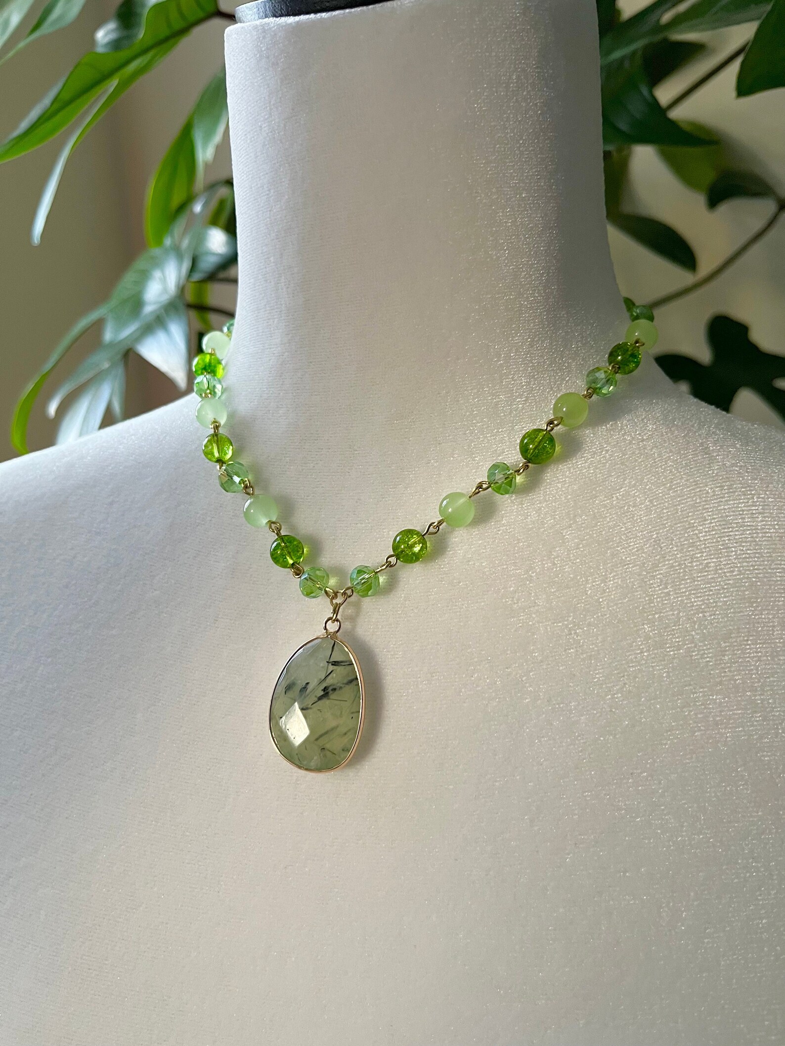 Forest Necklace, Crystal Jewelry, Cottagecore, Jewelry, Necklace ...
