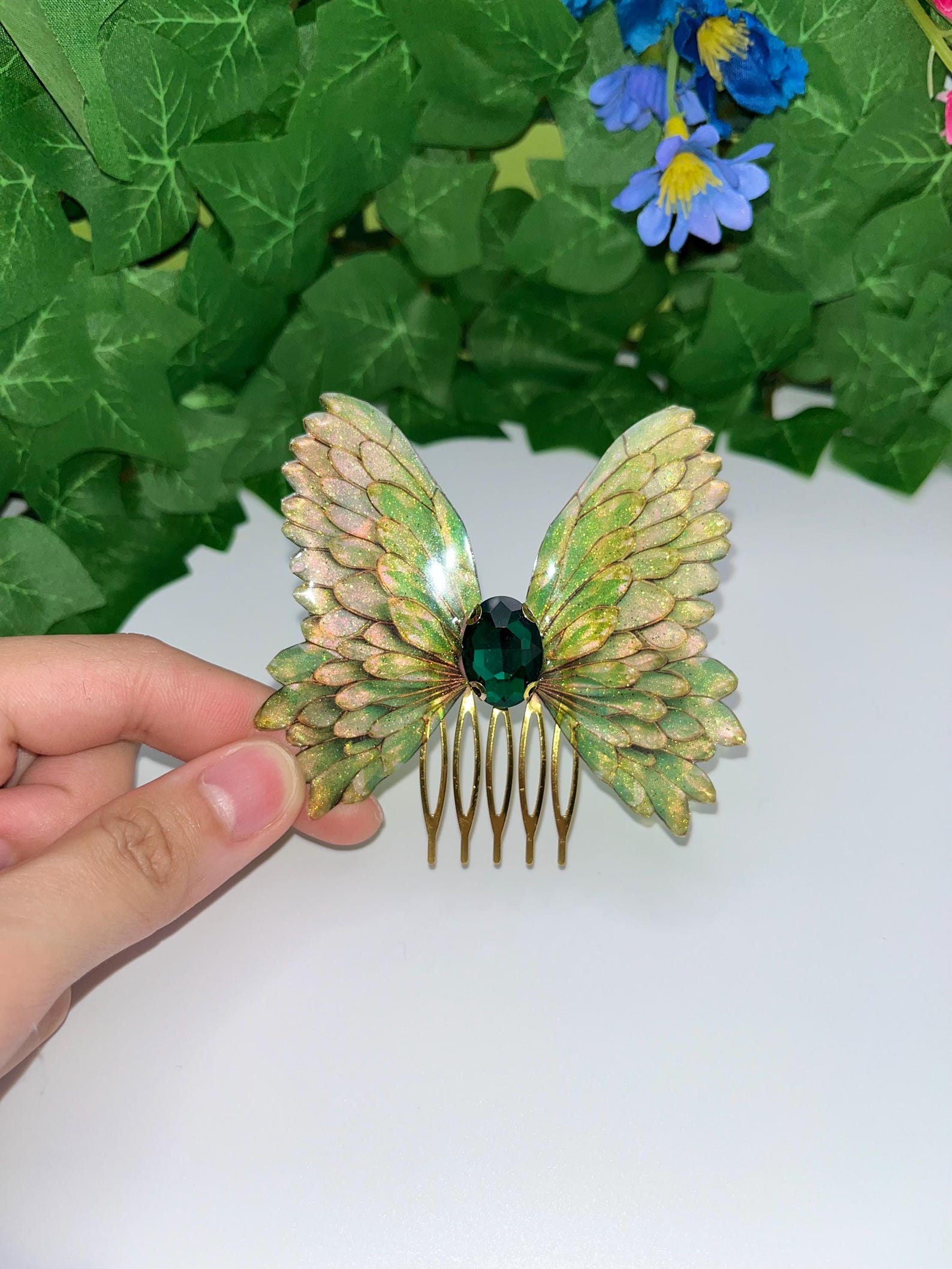 Fairy Wing Hair Comb, Bridal Hair Piece, Fairy Kei, Cottagecore ...