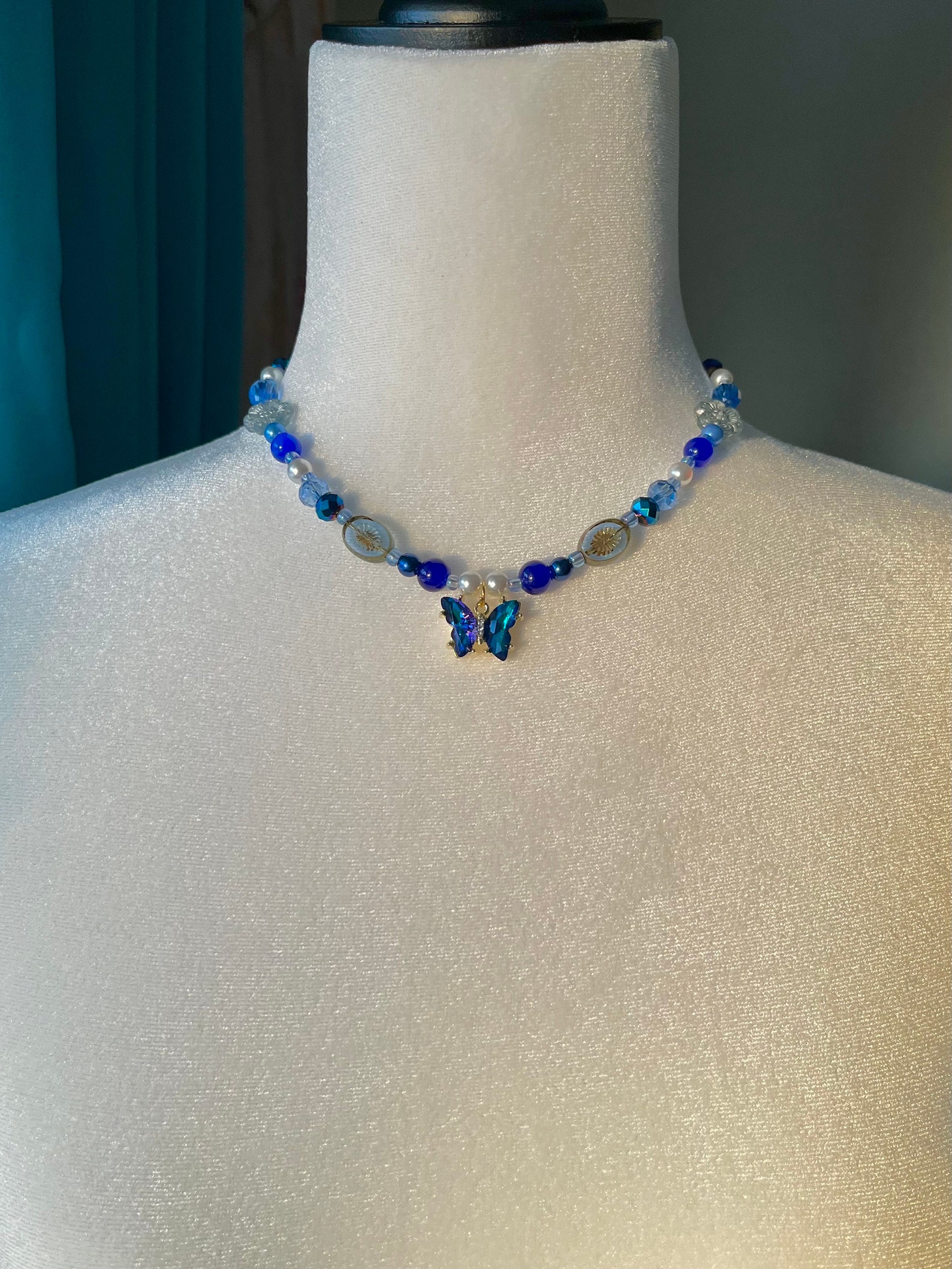 Crystal Butterfly Necklace, Multicoloured, Butterfly Charm, Cubic ...
