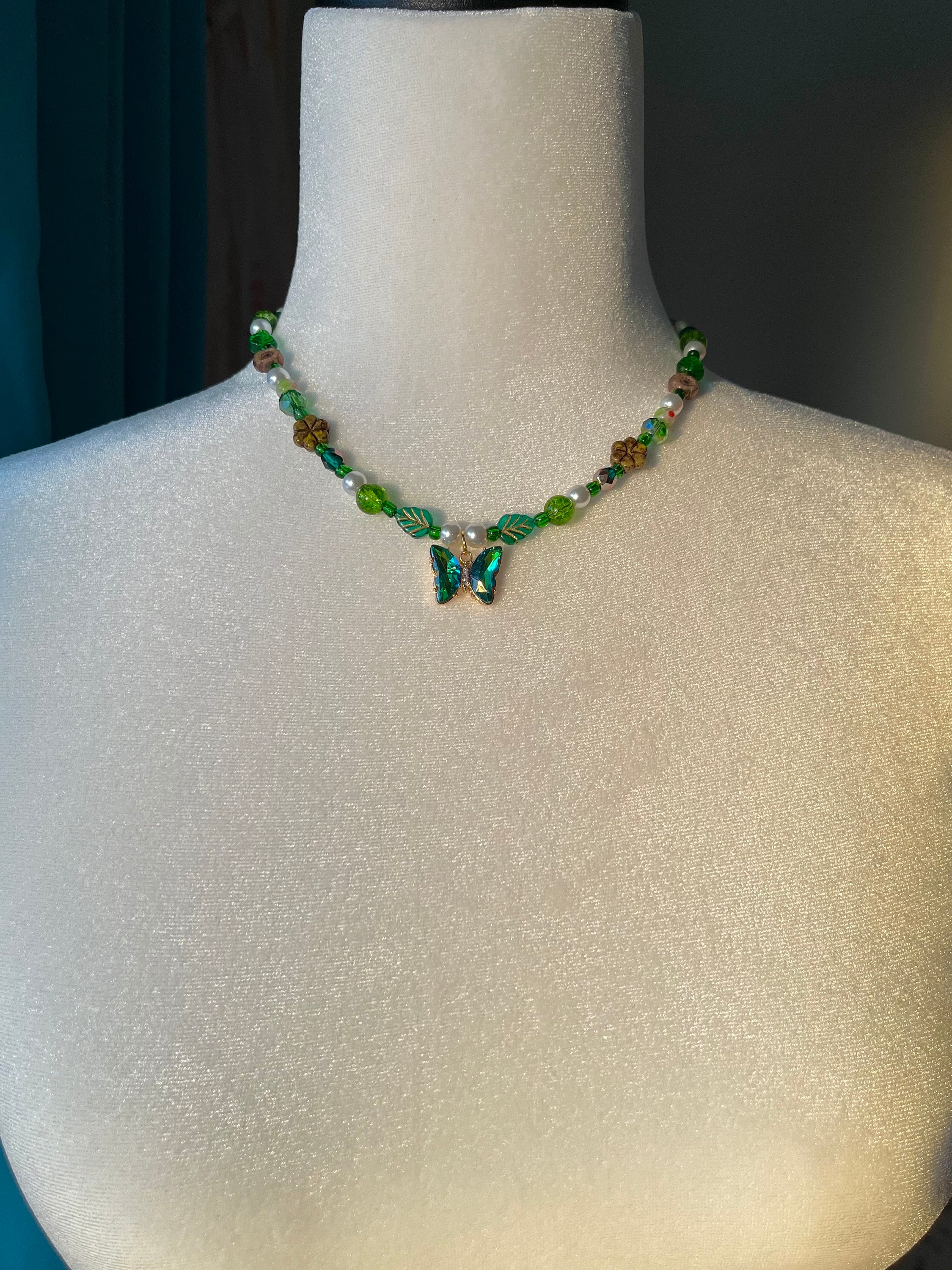 Crystal Butterfly Necklace, Multicoloured, Butterfly Charm, Cubic ...