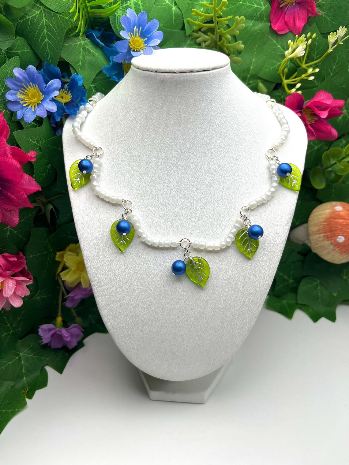 Dainty Blueberry Necklace, Fairy Core, Everyday Necklace, Cluster ...