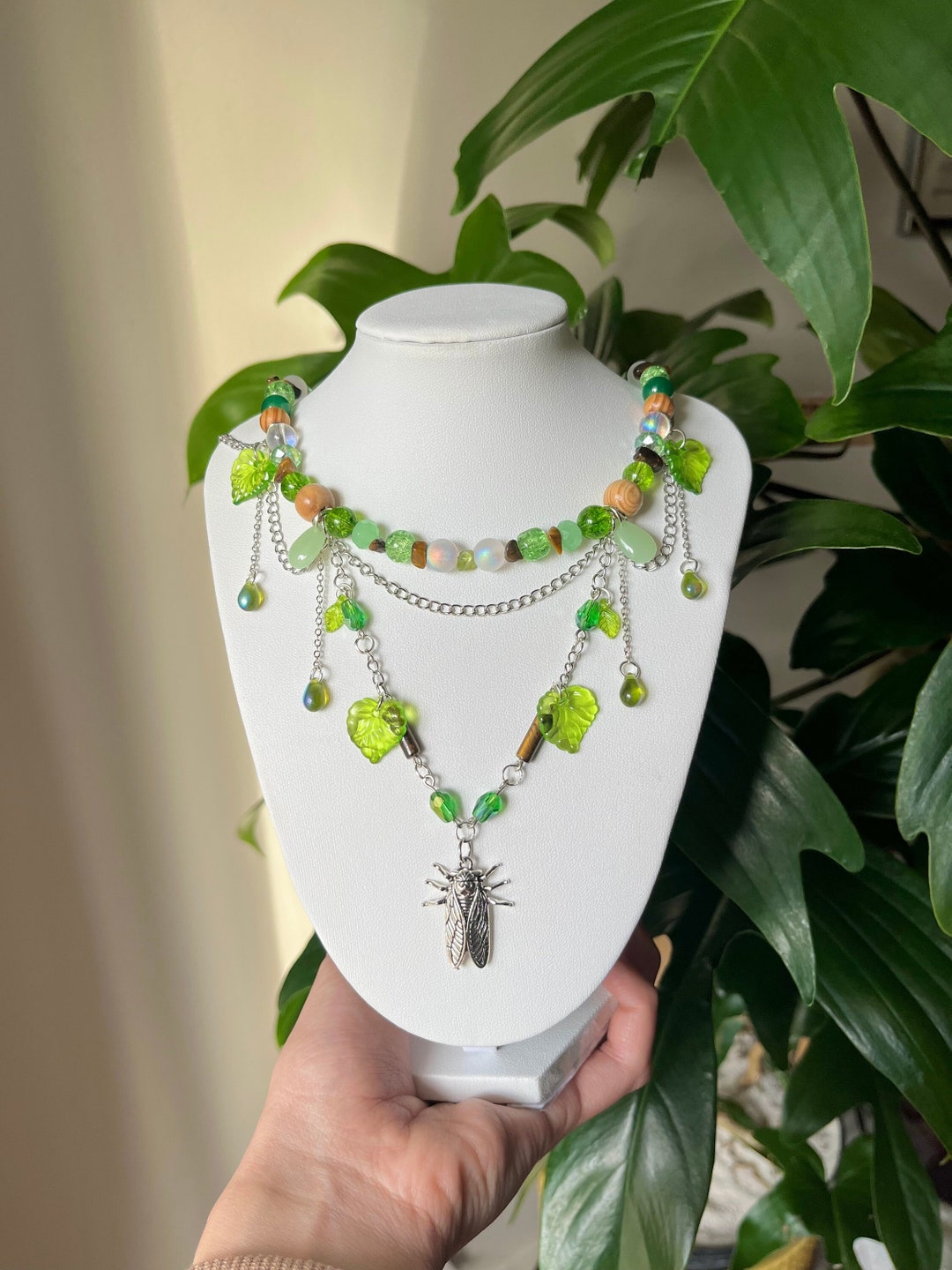 Cicada Necklace, Pendant Cicada, Inspect Bug Pendant Choker, Silver ...