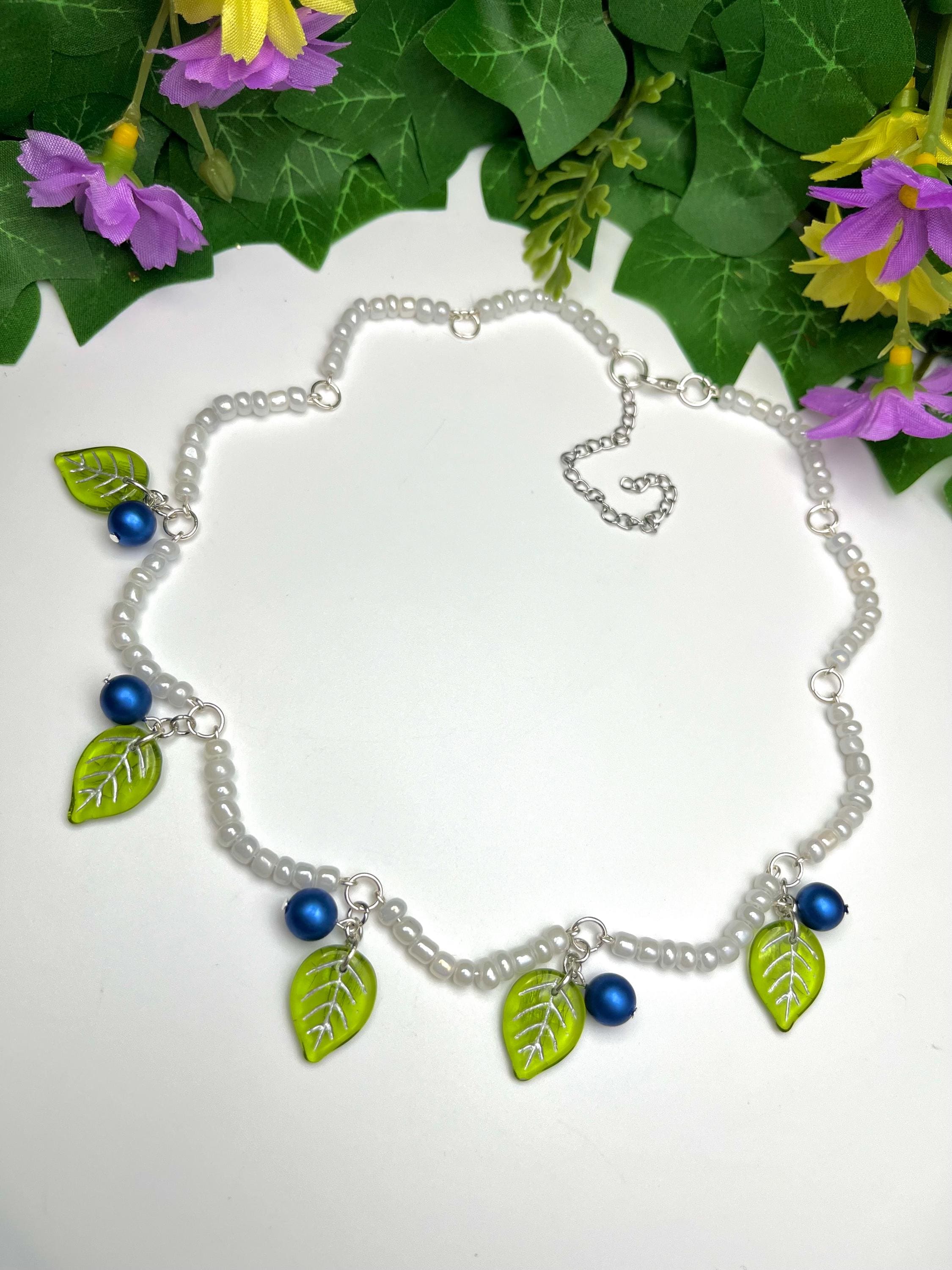 Dainty Blueberry Necklace, Fairy Core, Everyday Necklace, Cluster ...