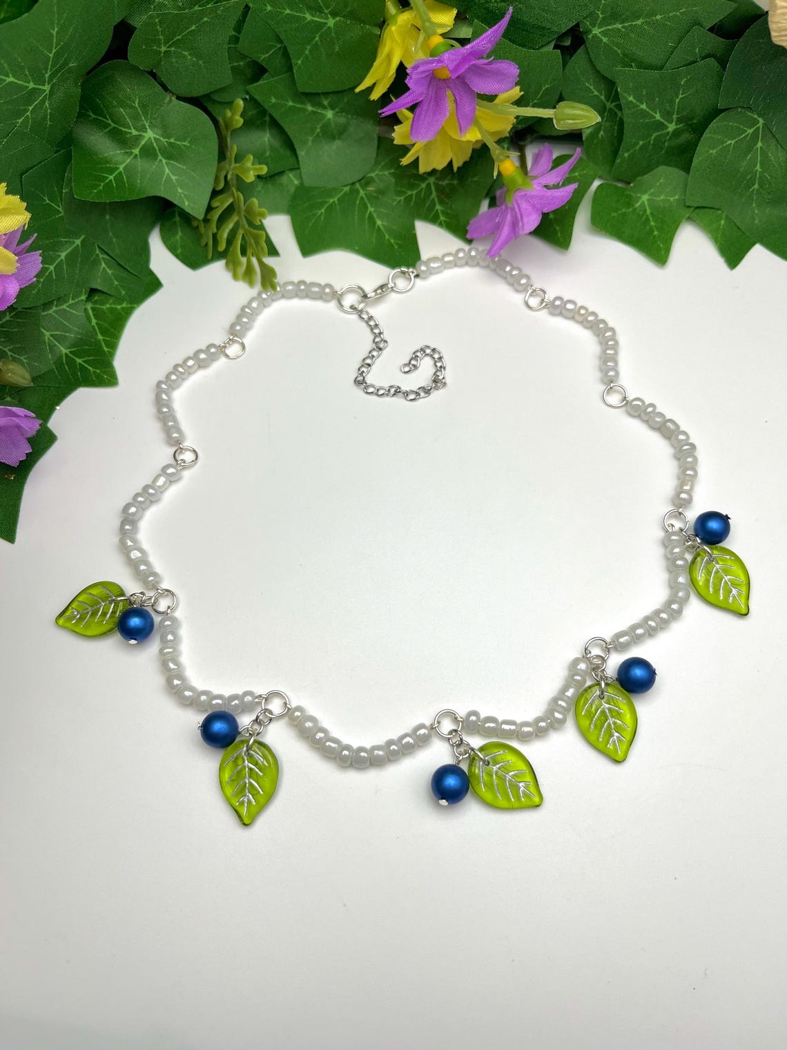 Dainty Blueberry Necklace, Fairy Core, Everyday Necklace, Cluster ...