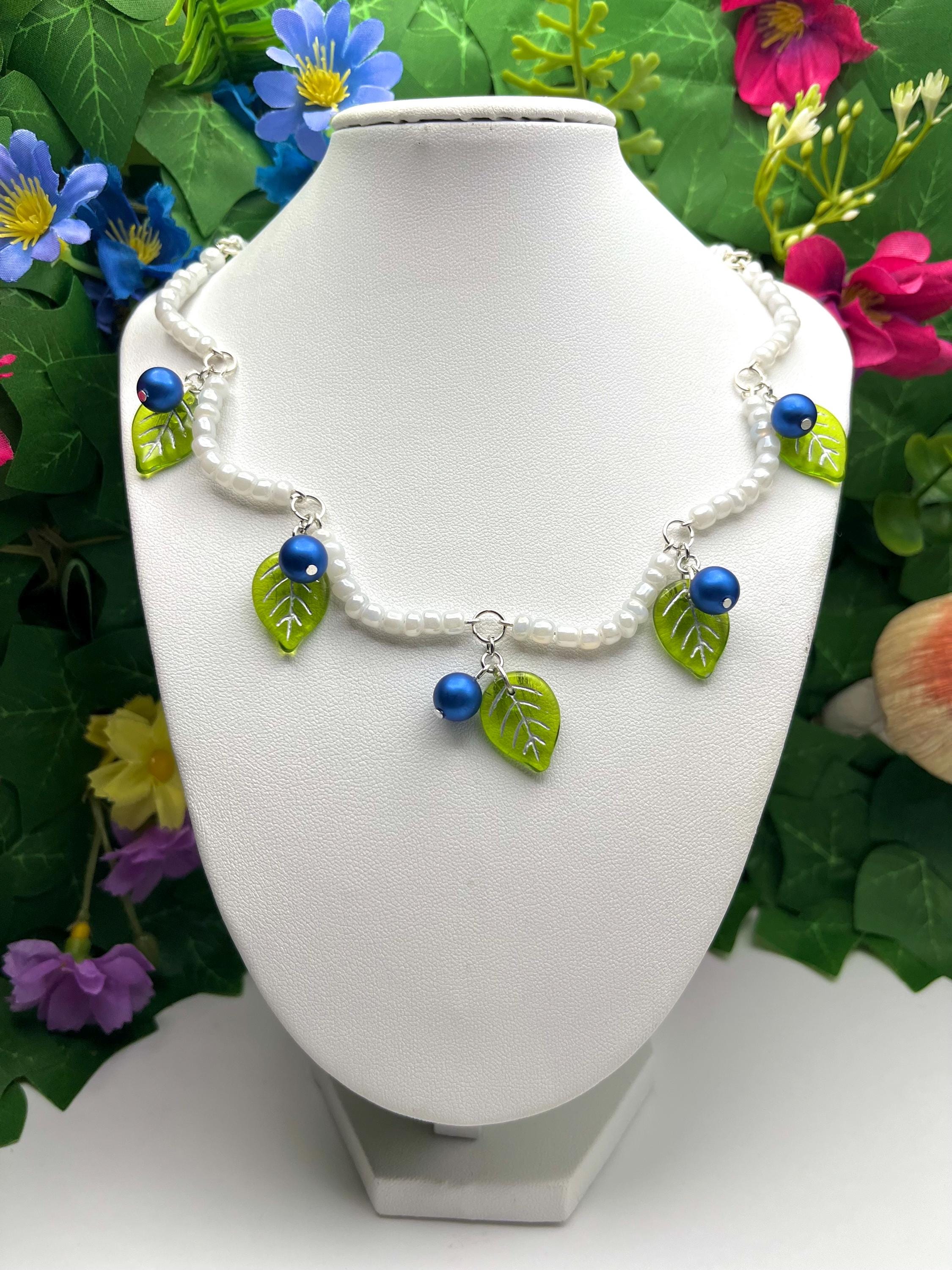 Dainty Blueberry Necklace, Fairy Core, Everyday Necklace, Cluster ...