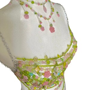 Beaded Bralette, Cherry Blossom Themed, Body Jewelry, Beaded Top - Etsy