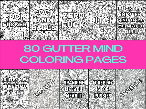 Dirty Swear Word Coloring Pages Adult Coloring Book | Etsy
