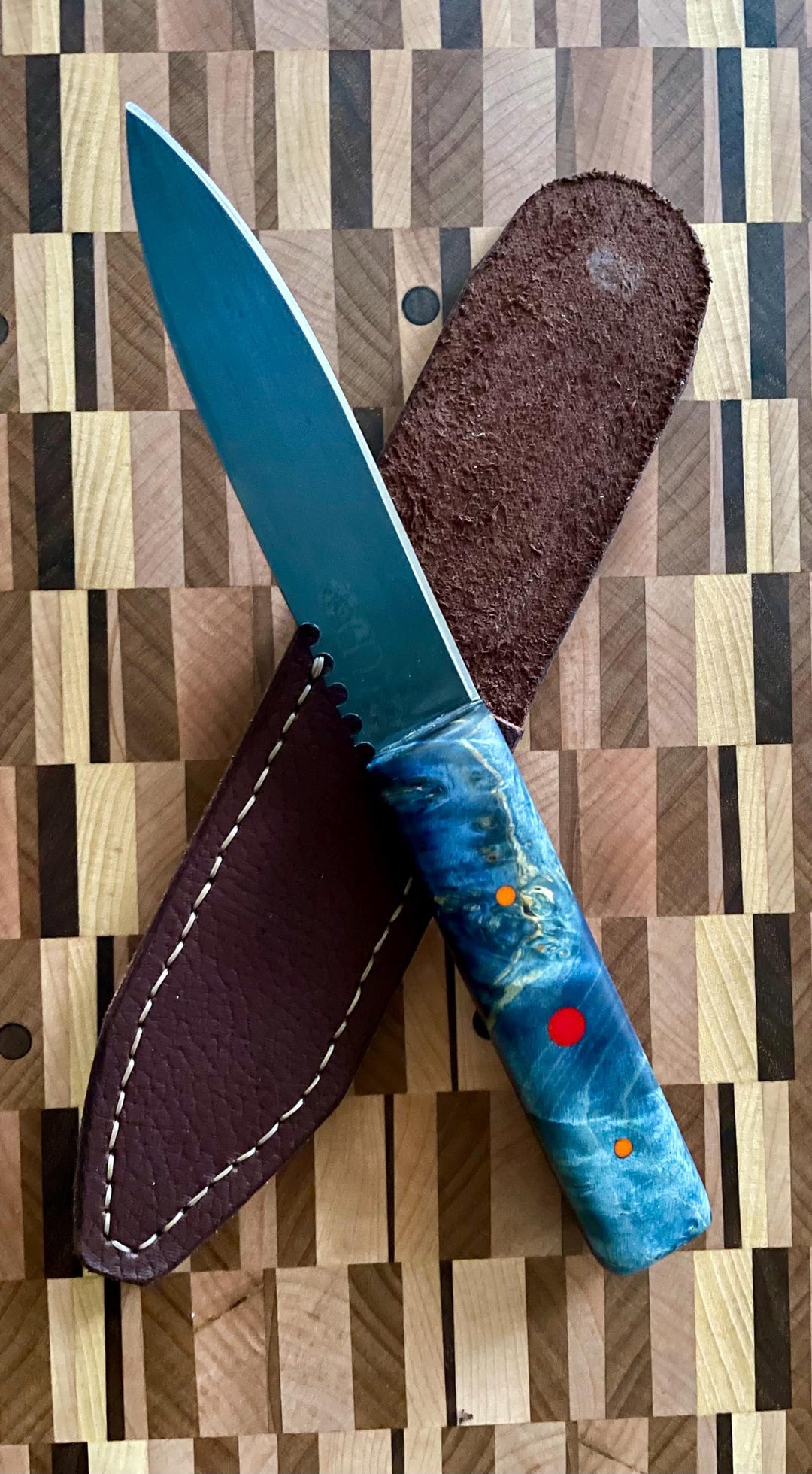 Handmade Sgian Dubh/kilt Knife With Box Elder and Bolivian Rosewood ...