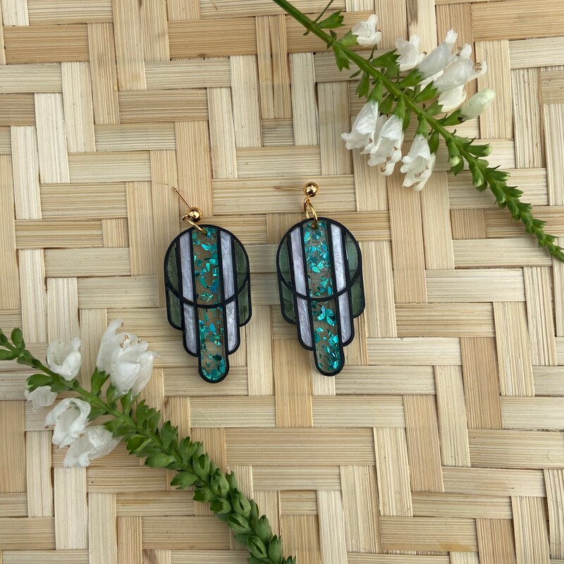 Stained Glass Earrings - Etsy