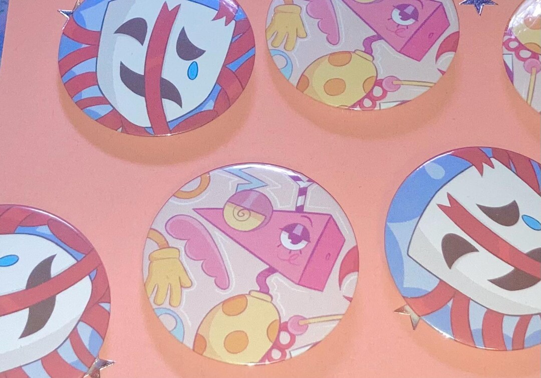 The Amazing Digital Circus Buttons Gangel and Zooble - Etsy